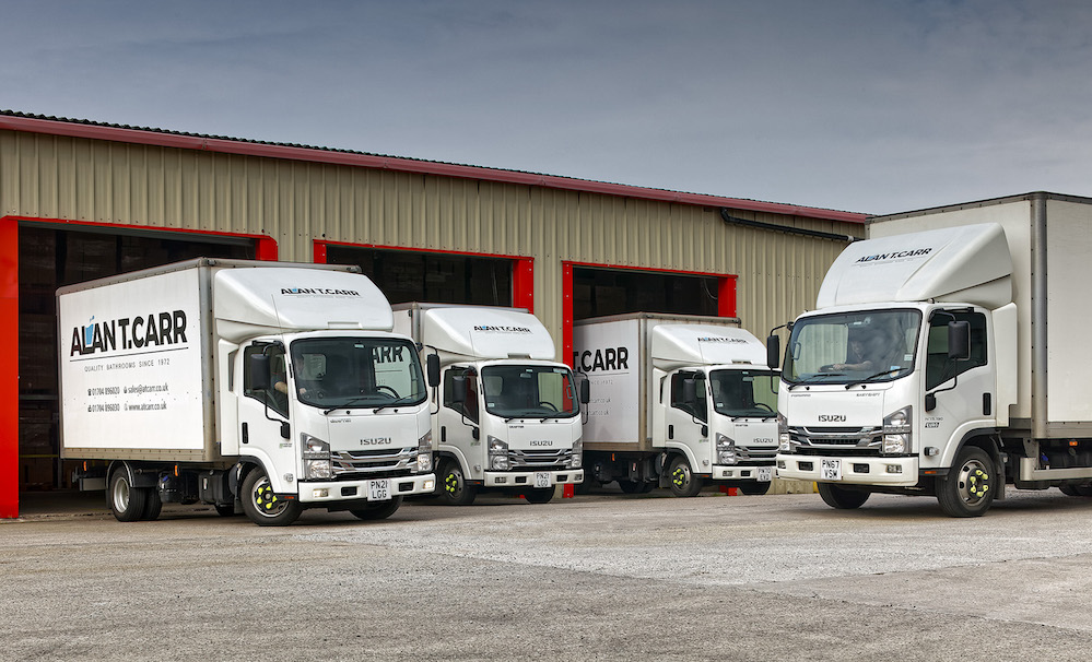 Trio of Isuzu Grafters clean up at bathroom specialists Alan T Carr ...
